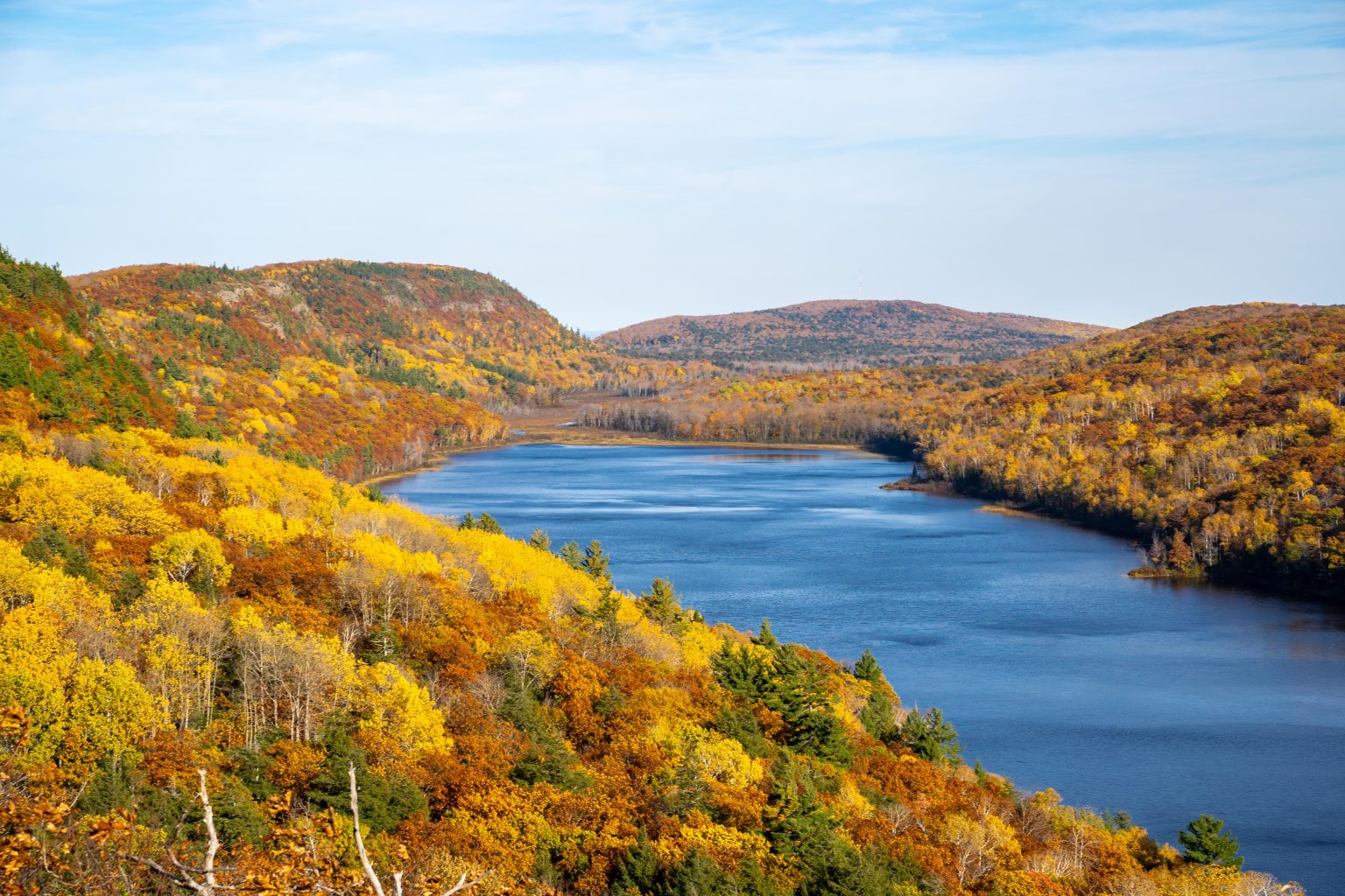 Lake Of The Clouds Overlook At Porcupine Mountain State Park Michigan